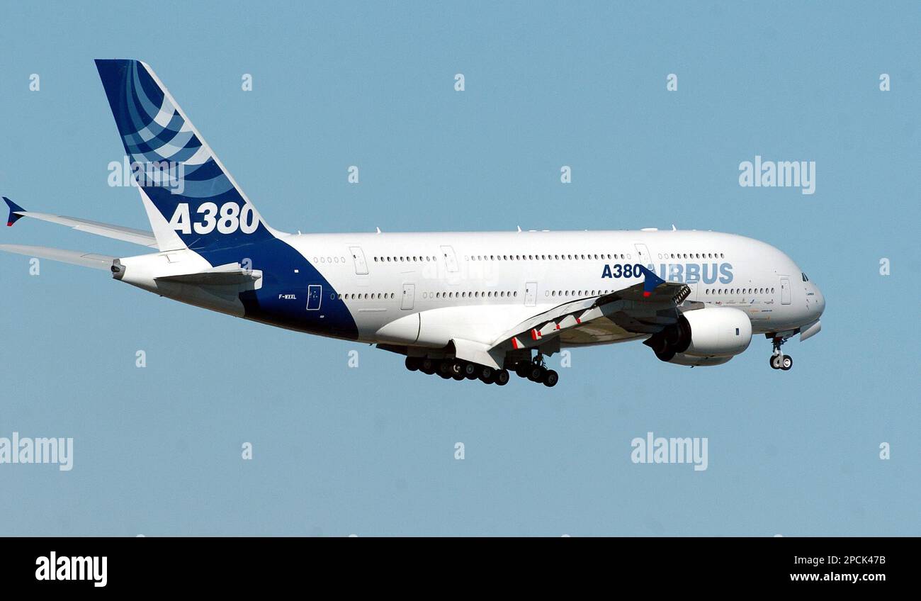 An Airbus A380 superjumbo takes off with 474 passengers aboard, all ...