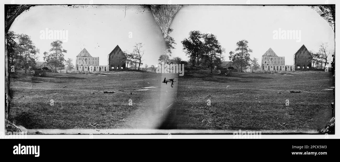 Antietam, Maryland. Real's barn, burned by the bursting of a Federal ...