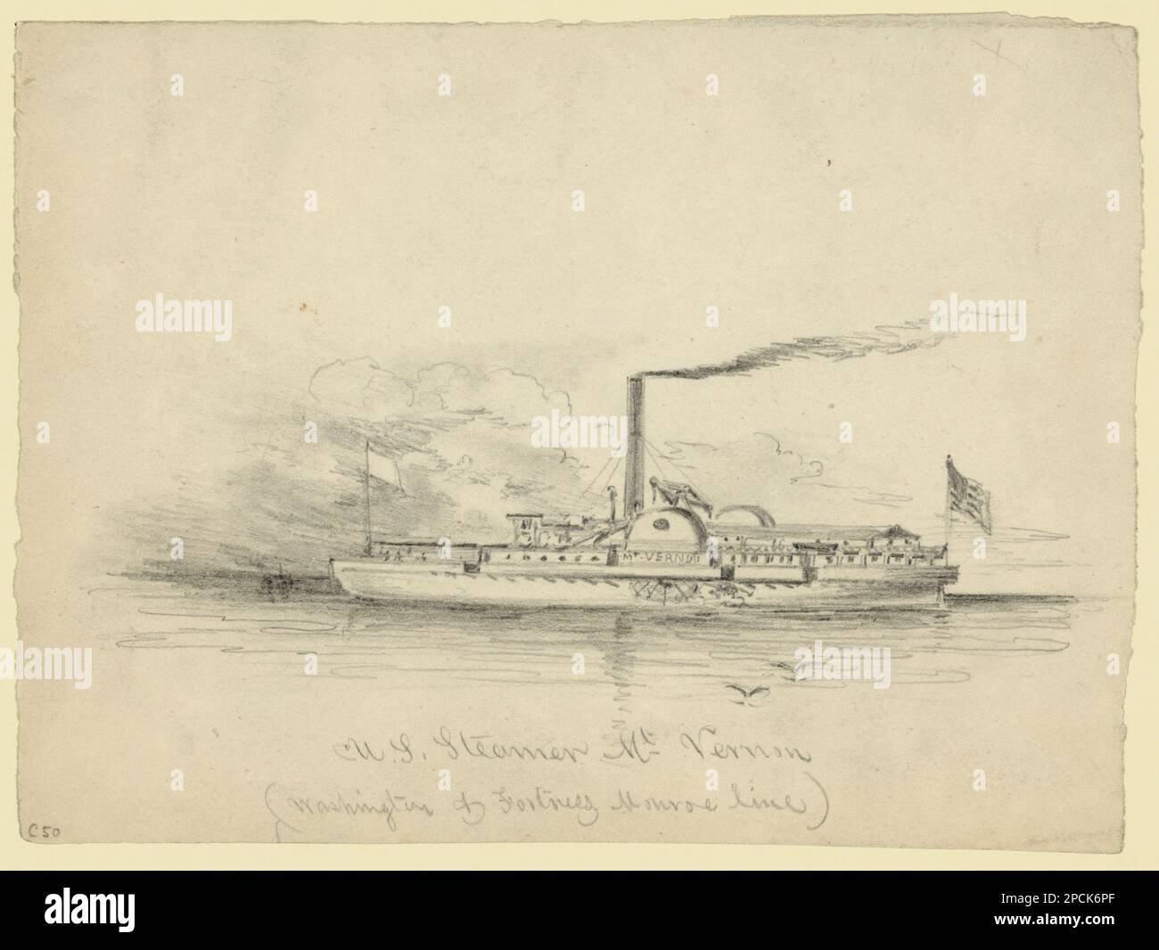 U.S. Steamer Mt. Vernon. Morgan collection of Civil War drawings. Mt ...