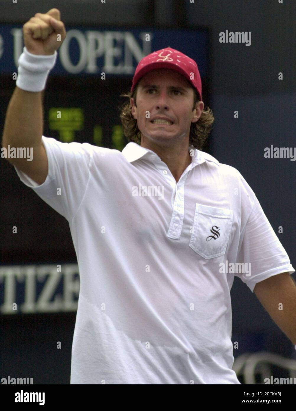 Vincent Spadea of the United States reacts after defeating Jonas ...
