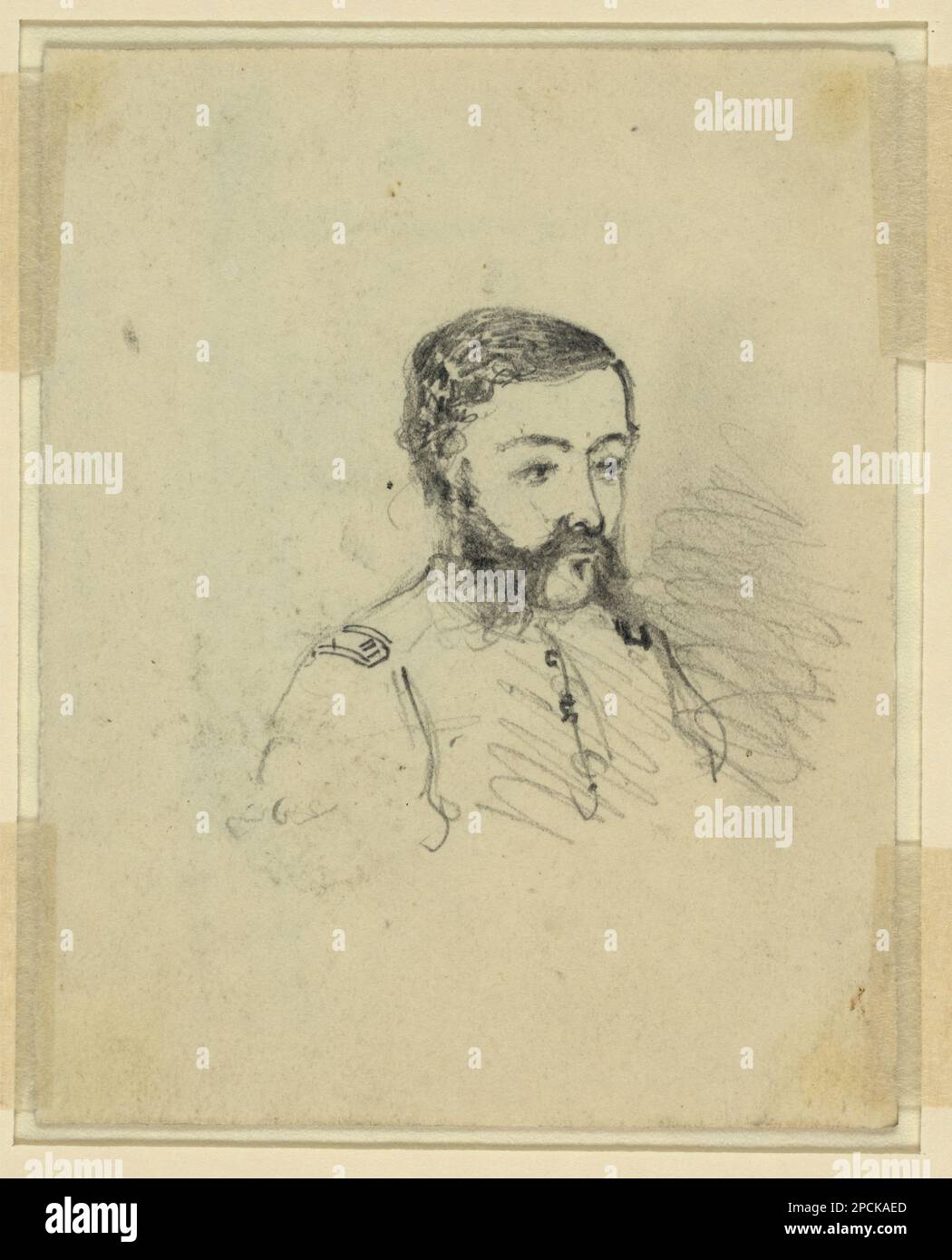 Bust portrait of an officer. Morgan collection of Civil War drawings ...