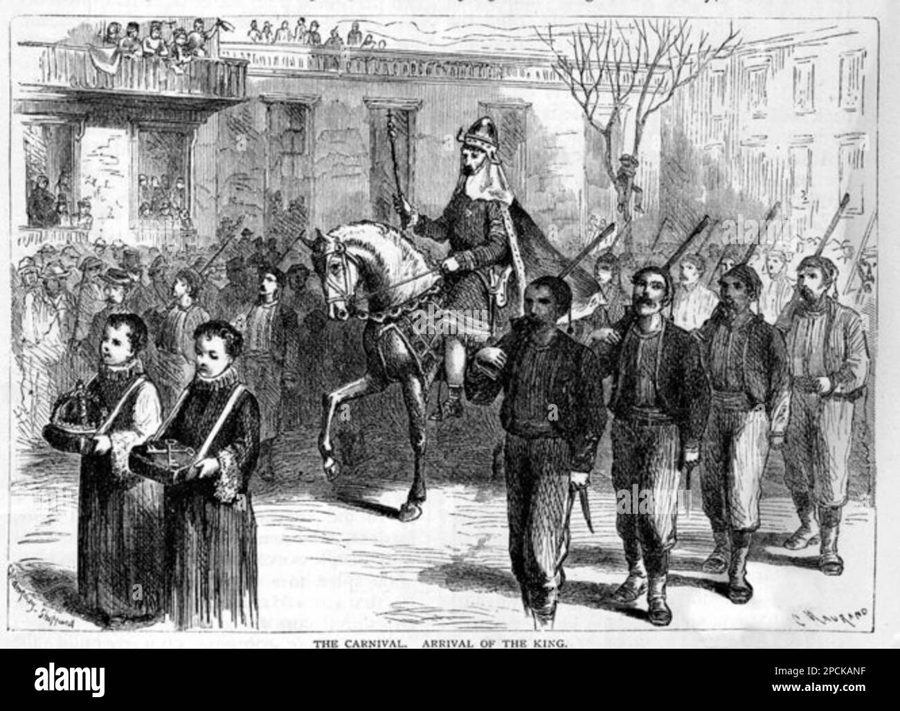 Rex, King of Carnival, arrives on horseback, New Orleans Mardi Gras ...