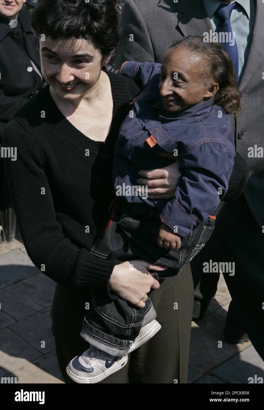 Chile's Culture Minister Paulina Urrutia holds Nelson de la Rosa, 38 ...
