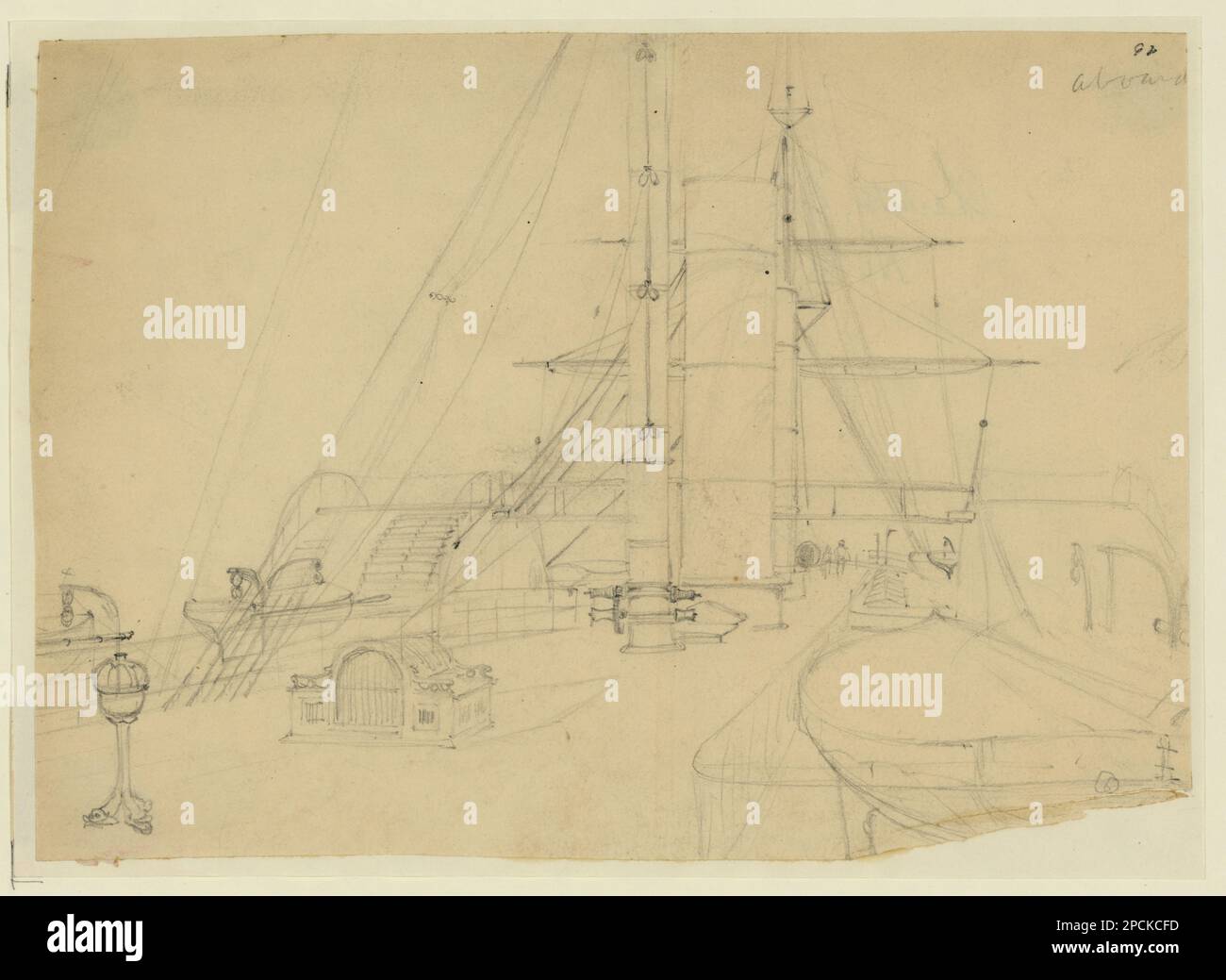Ship's deck. Morgan collection of Civil War drawings. Ships, 1860-1870 ...