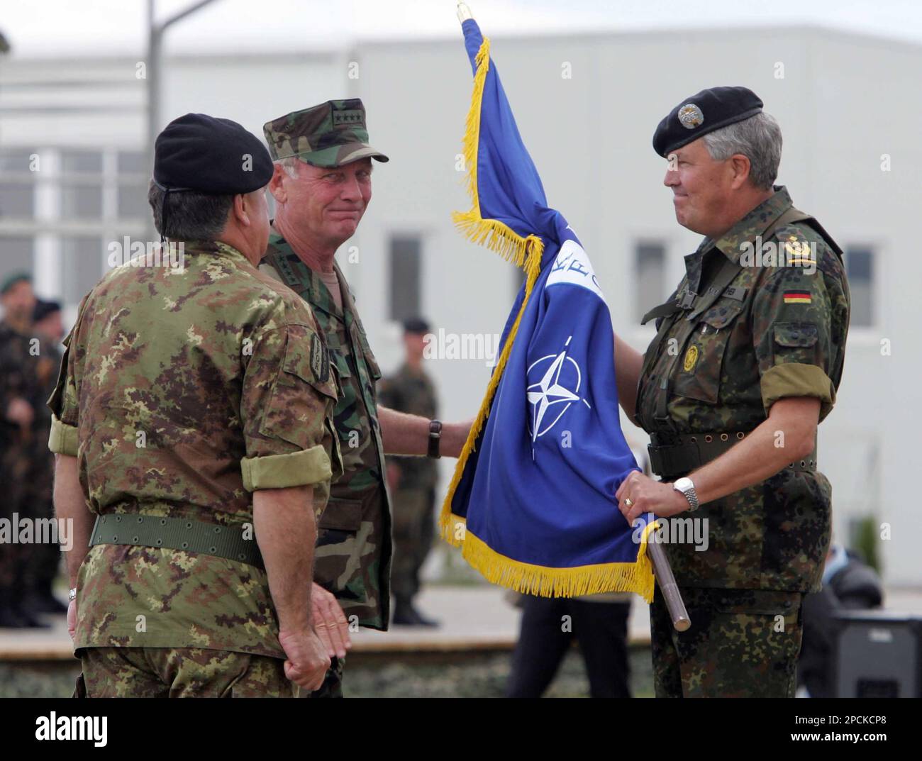 United States' Admiral Henry G. Ulrich, center, Commander Nato Joint ...