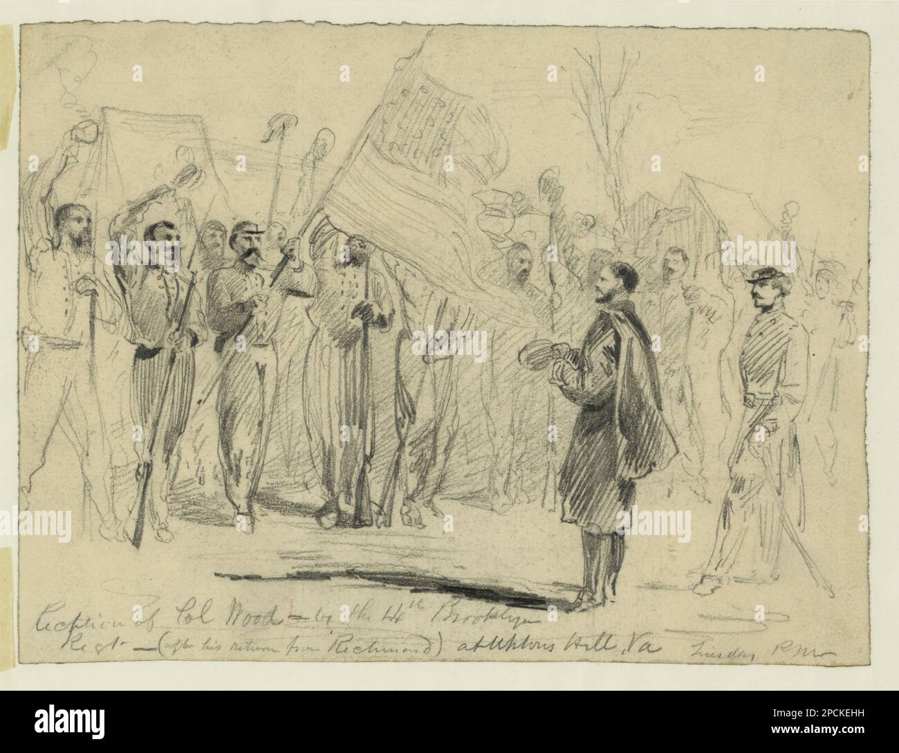 Reception of Col Wood--by the 14th Brooklyn Regiment--(after his return ...