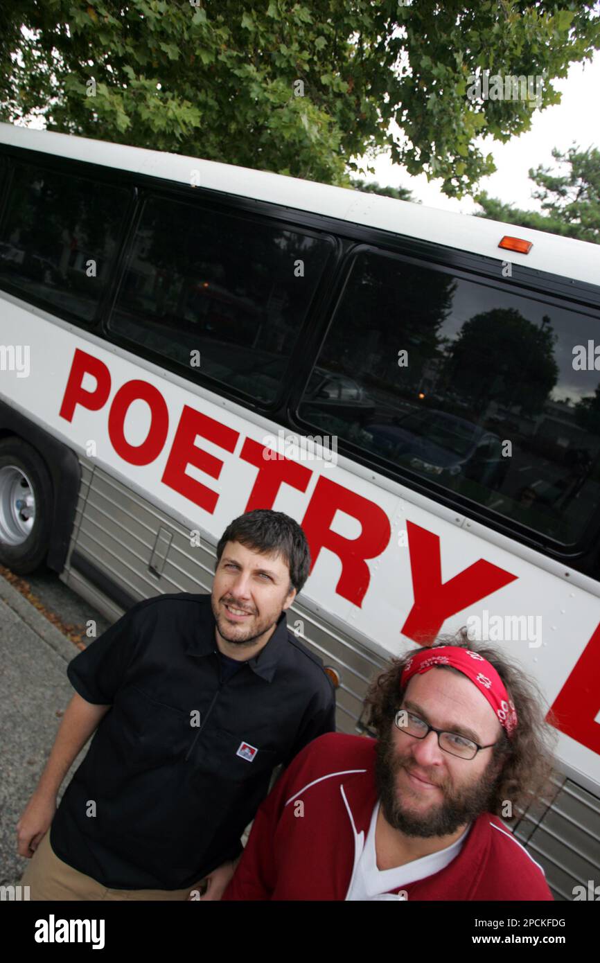 Co-founders of the Poetry Bus Tour, Matthew Zapruder, left, and Joshua ...