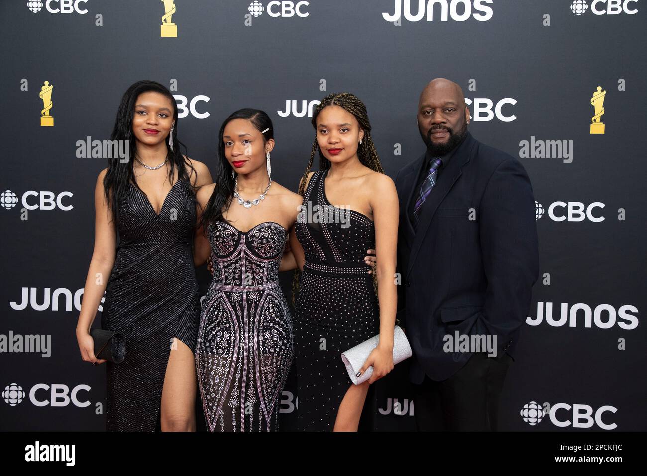 Edmonton, Canada. 13th Mar, 2023. Angelique Francis arrives on the red ...