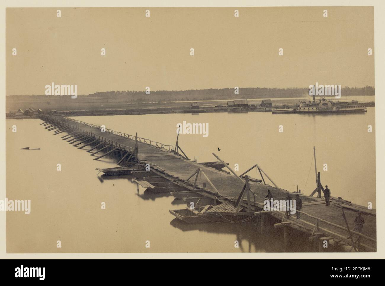 Bridge built by Engineer Corps, James River. Title from item, Published ...