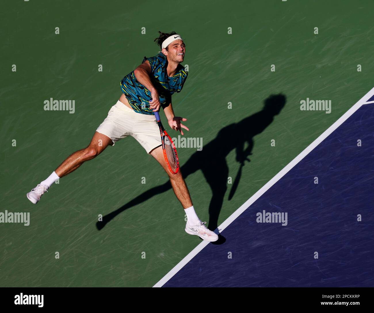 Indian Wells, California, USA. March 13, 2023 Taylor Fritz serves ...