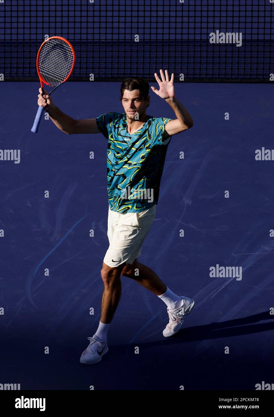 Indian Wells, California, USA. March 13, 2023 Taylor Fritz celebrates ...