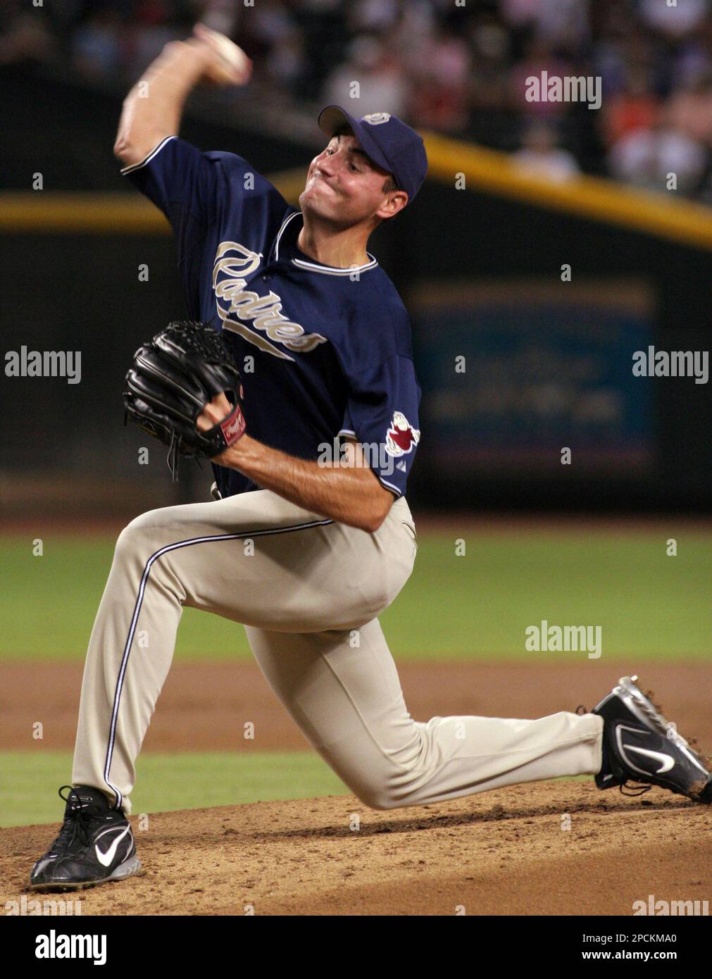 San Diego Padres' Chris Young delivers a pitch during the third inning ...