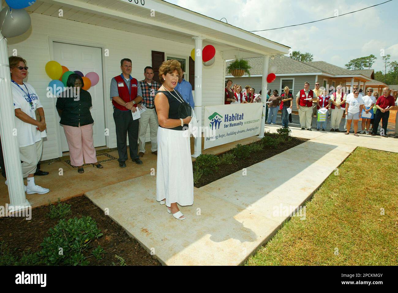 Alabama first lady Patsy Riley, center, speaks at a dedication of an ...