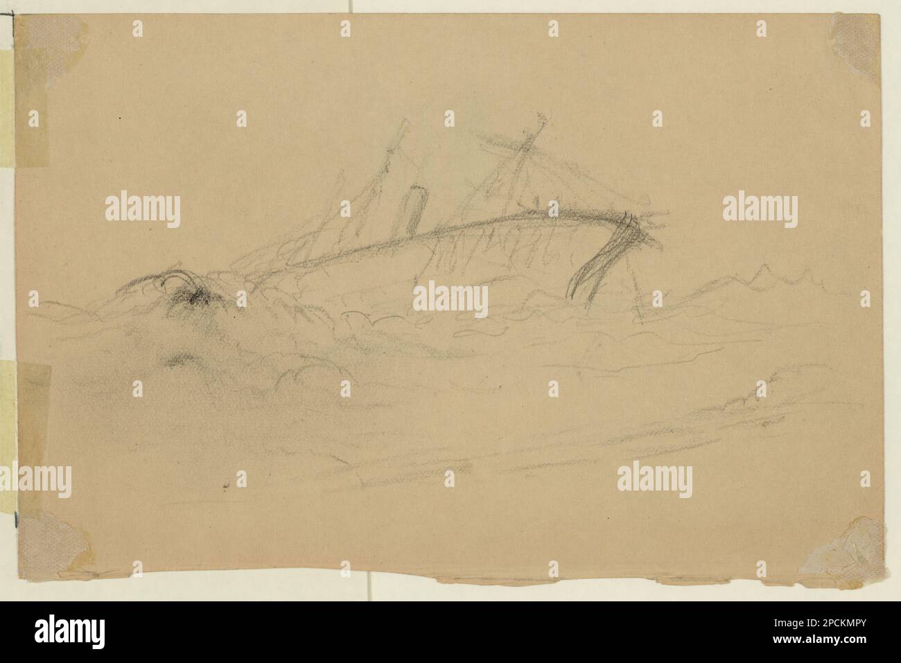 Shipwreck. Morgan collection of Civil War drawings. Shipwrecks, 1860 ...