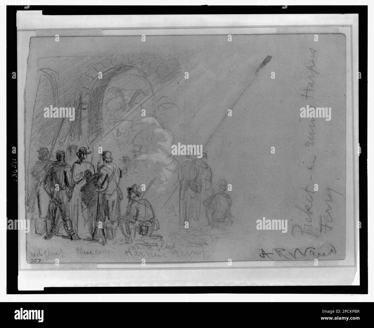 Picket in ruins Harpers Ferry. Morgan collection of Civil War drawings ...