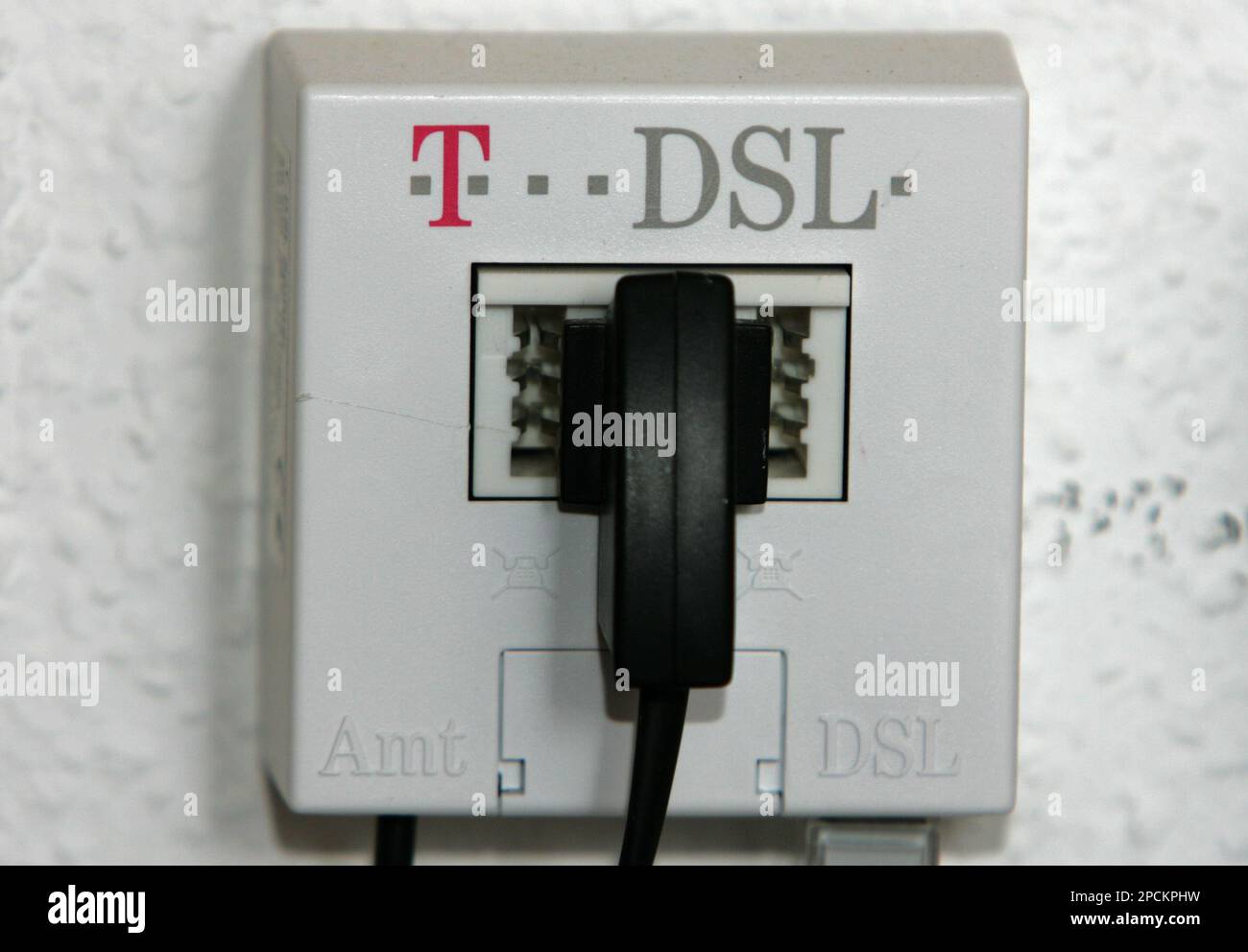 Ein DSL-Anschluss der Deutschen Telekom am Montag, 28. August 2006, in ...