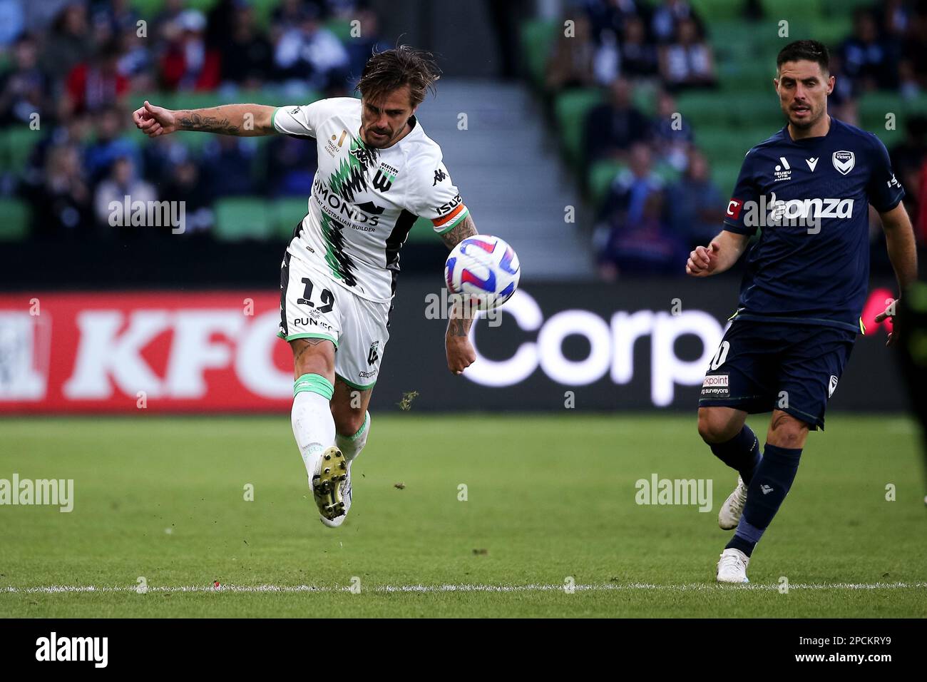 Melbourne, Australia, 13 March, 2023. Joshua Risdon of Western United ...