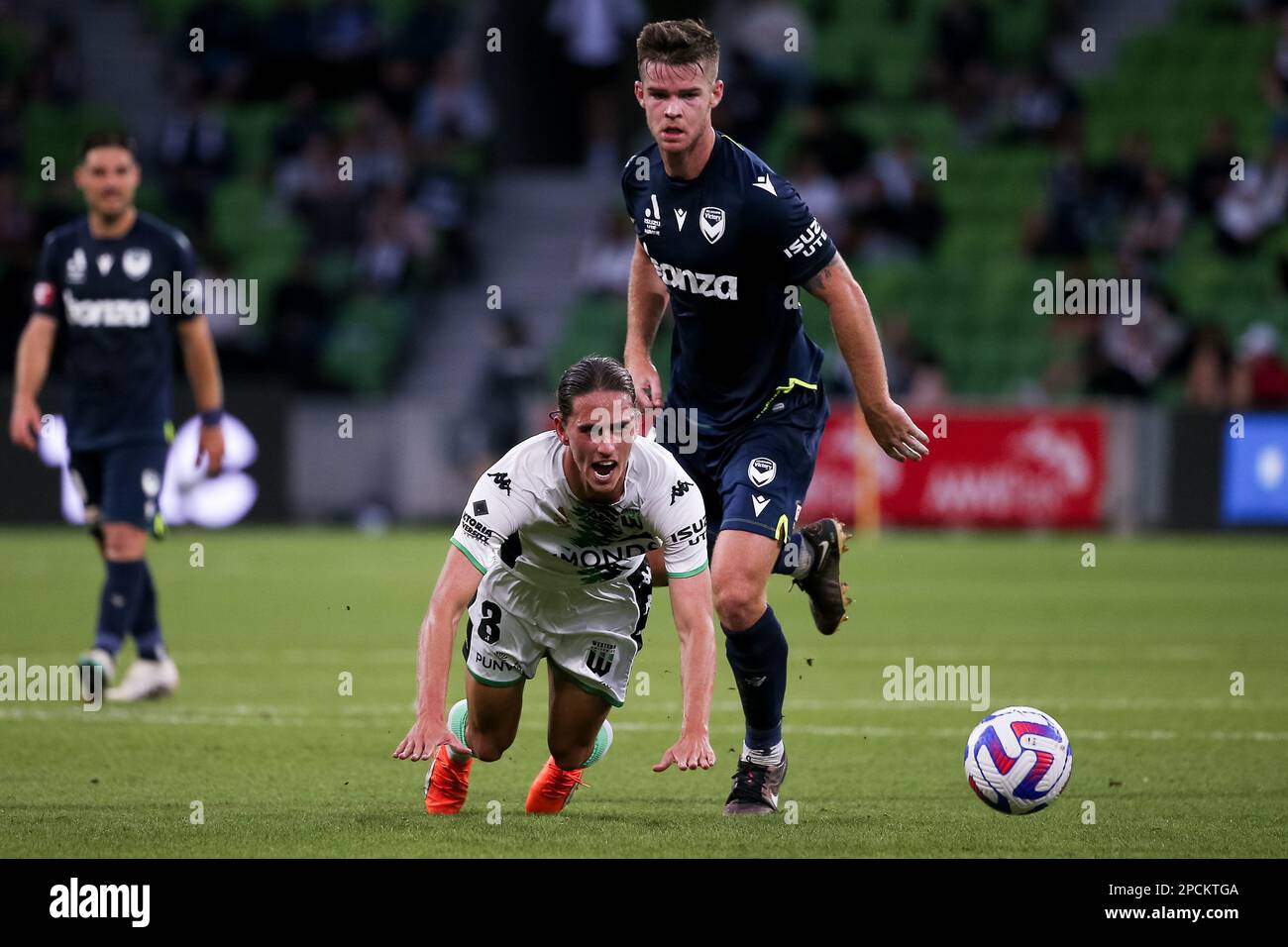 Melbourne, Australia, 13 March, 2023. Lachlan Wales of Western United ...