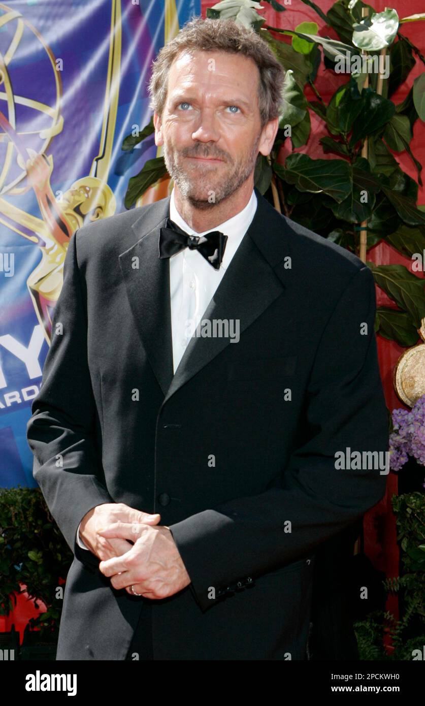 British actor Hugh Laurie, a star of the drama series "House," arrives ...