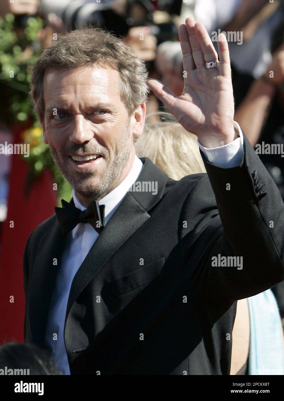 British actor Hugh Laurie, a star of the drama series "House," arrives ...