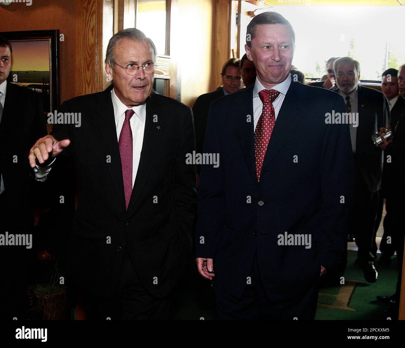 Defense Secretary Donald H. Rumsfeld, left, with Russian Defense ...