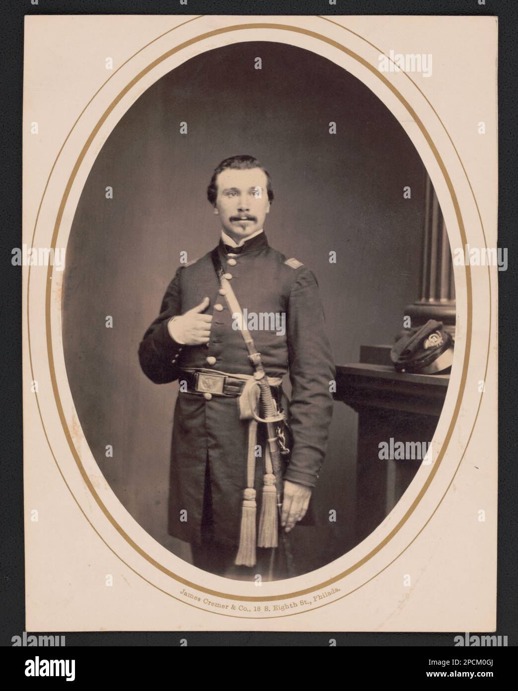 First Lieutenant George W. Murphy of Co. I, 91st Pennsylvania Infantry Regiment in uniform with ...