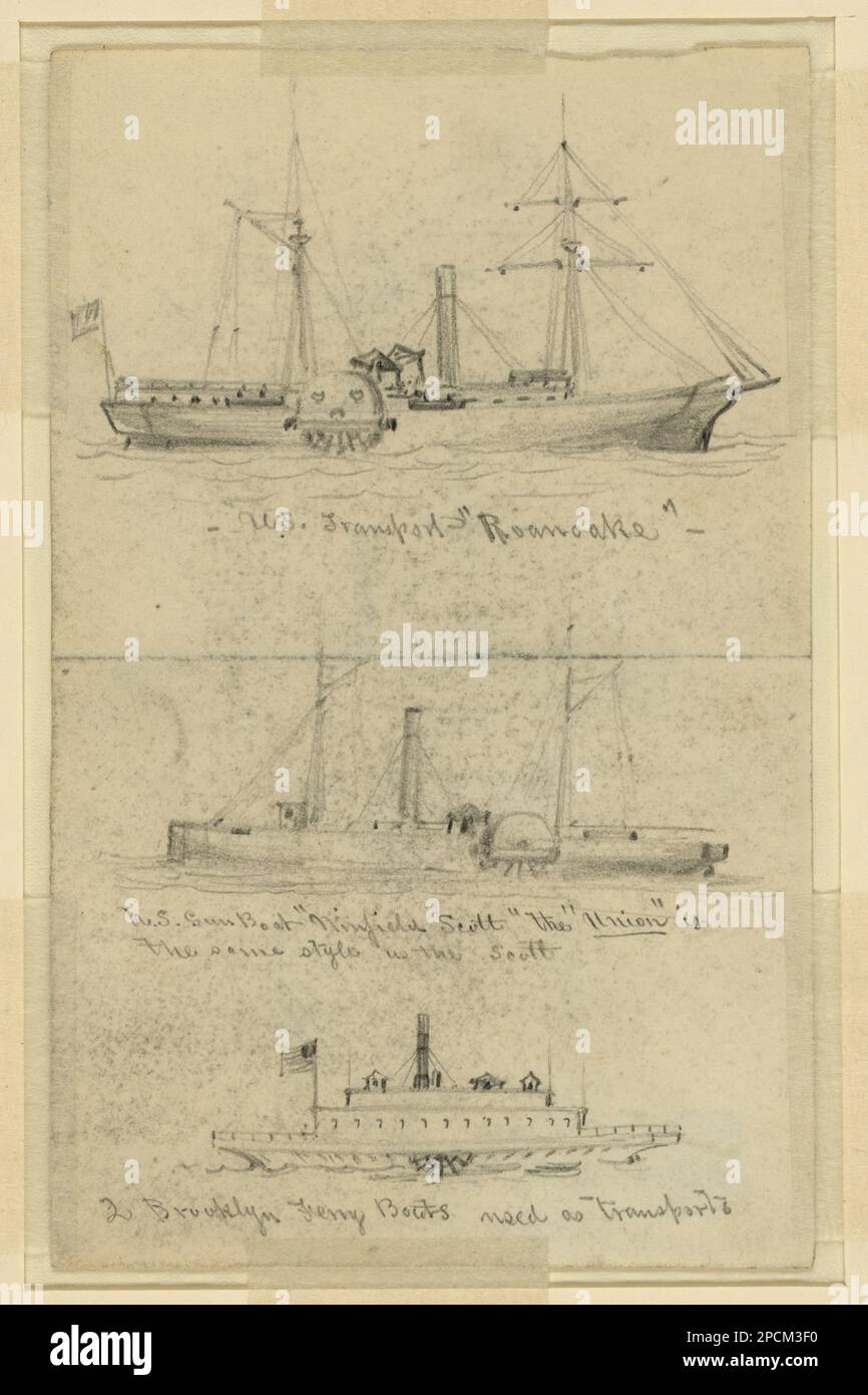 Broadside views of three steamships. Morgan collection of Civil War ...