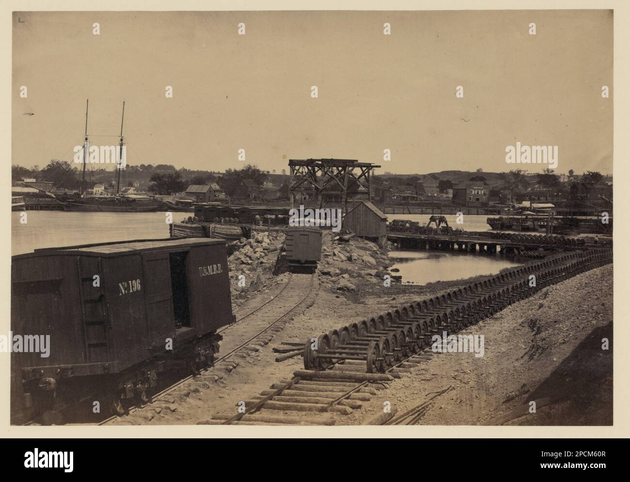 Dock on the south side of the James River, opposite Richmond, Virginia ...