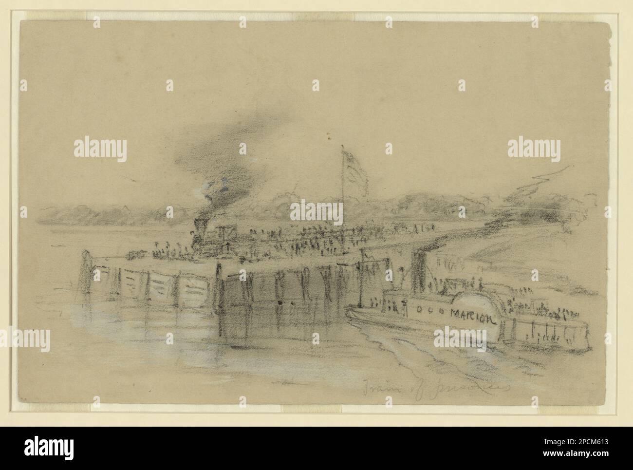 Train of prisoners. Morgan collection of Civil War drawings. Marion ...