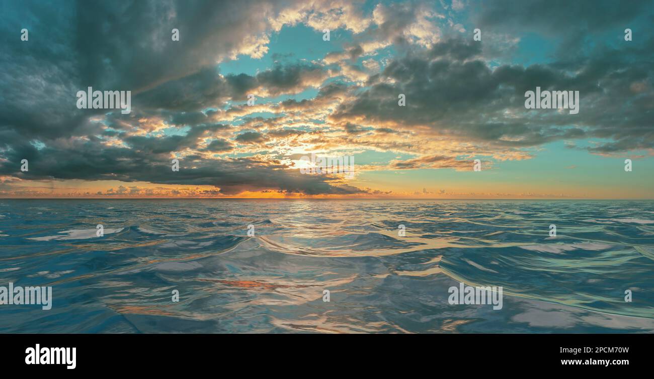 Cloudy sky over ocean sunset hi-res stock photography and images - Alamy