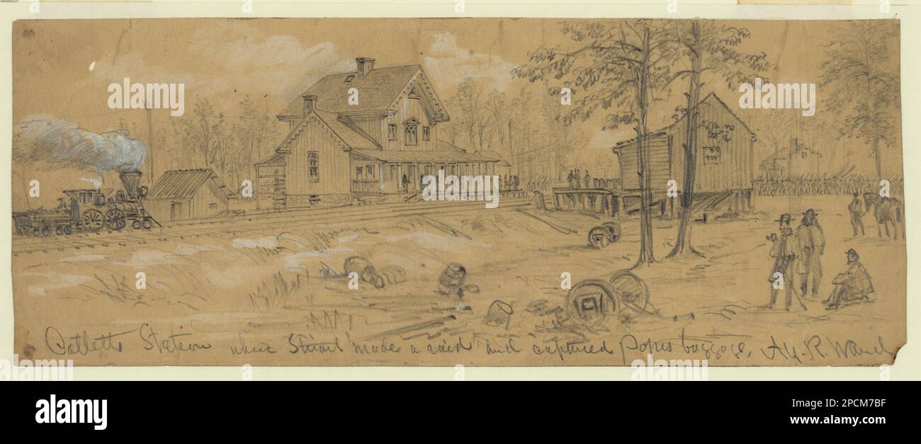 Catletts Station where Stuart made a raid and captured Popes baggage ...