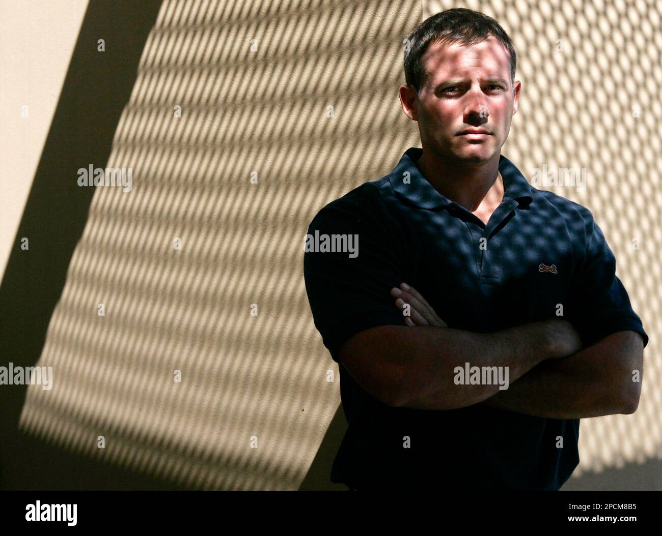 Marine reservist Lt. Col. David Morgan poses for a picture at his ...