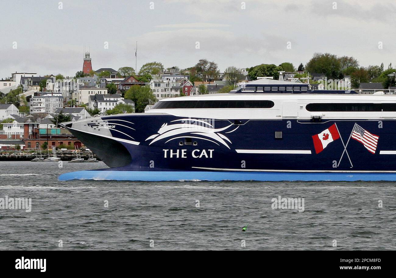 ** FILE ** The Cat, a 320-foot high speed ferry arrives in Portland ...
