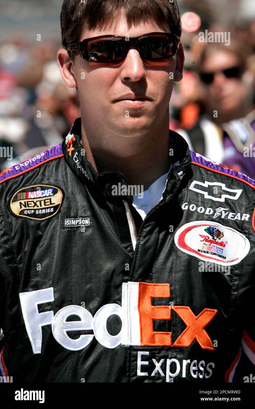** AUTO RACING PACKAGE FOR AUG. 24 OR THEREAFTER ** Driver Denny Hamlin ...