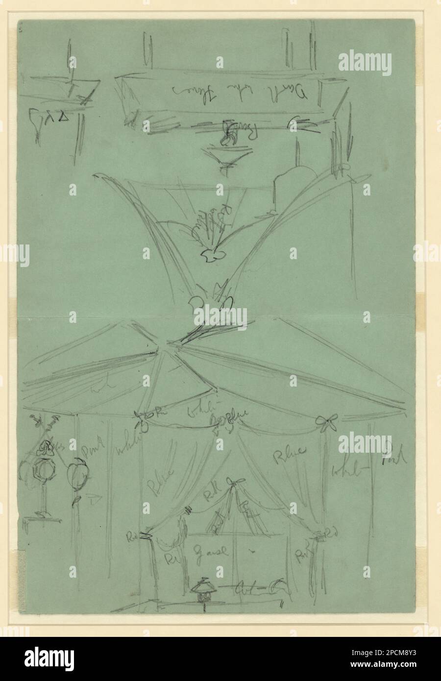 Two sketches of tent interior. Morgan collection of Civil War drawings ...