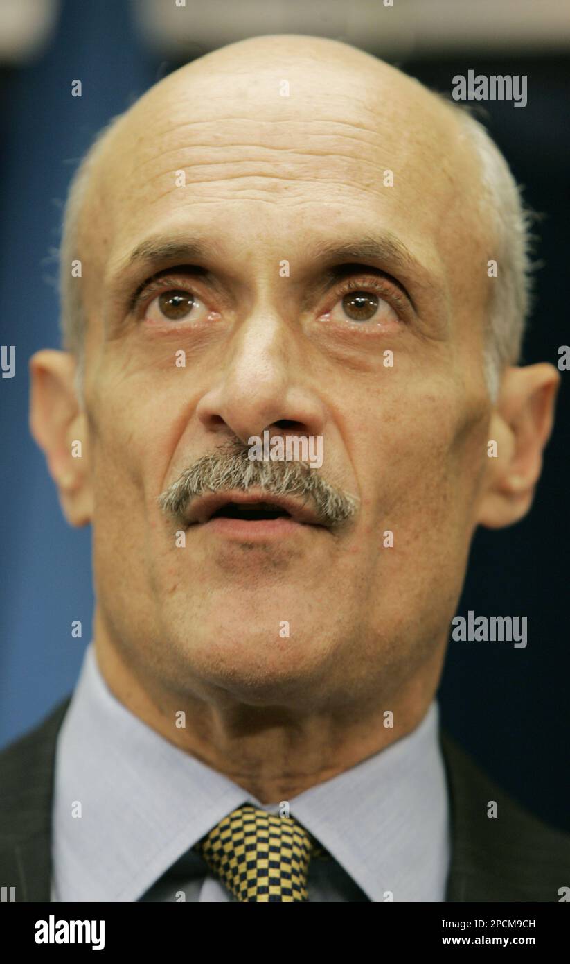 Homeland Security Secretary Michael Chertoff is seen during his news ...