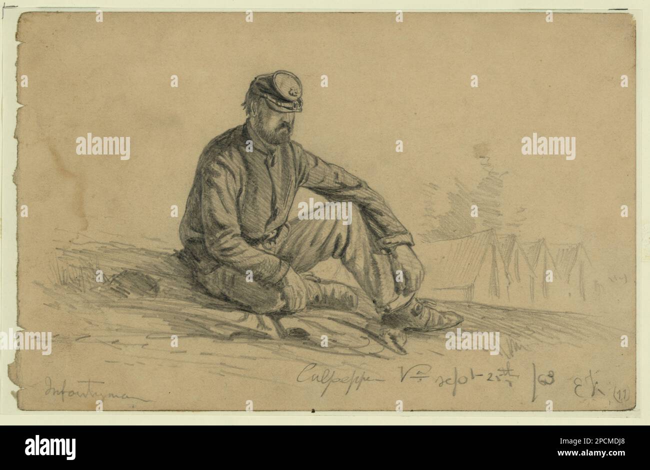 Infantryman / E.F.. Morgan collection of Civil War drawings. Infantry ...