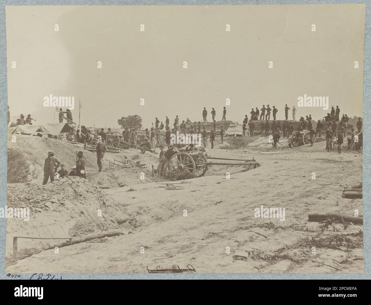 Outer line of Confederate fortifications, in front of Petersburg ...