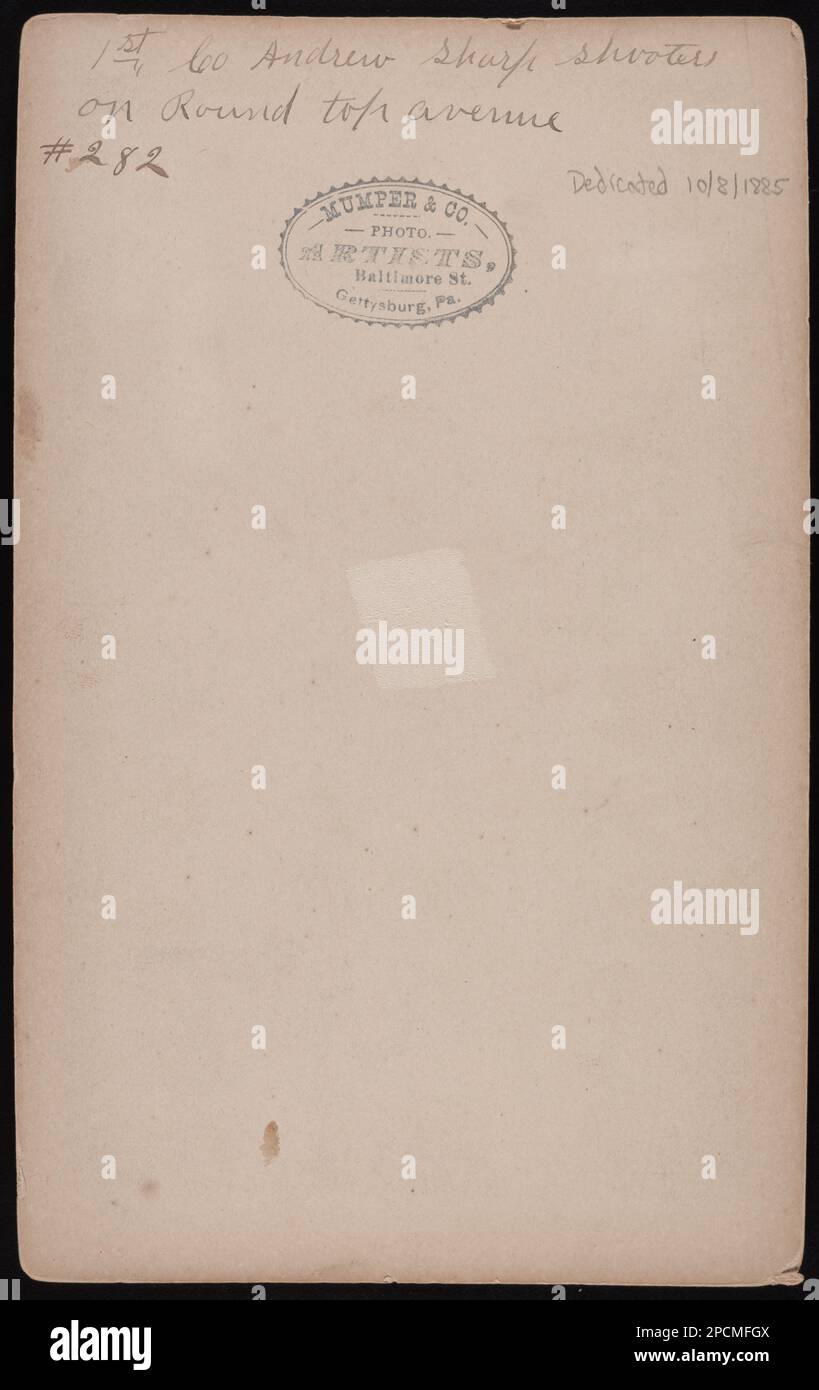 1st Co. Andrew Sharp Shooters on Round Top Avenue / Mumper & Co., photo ...