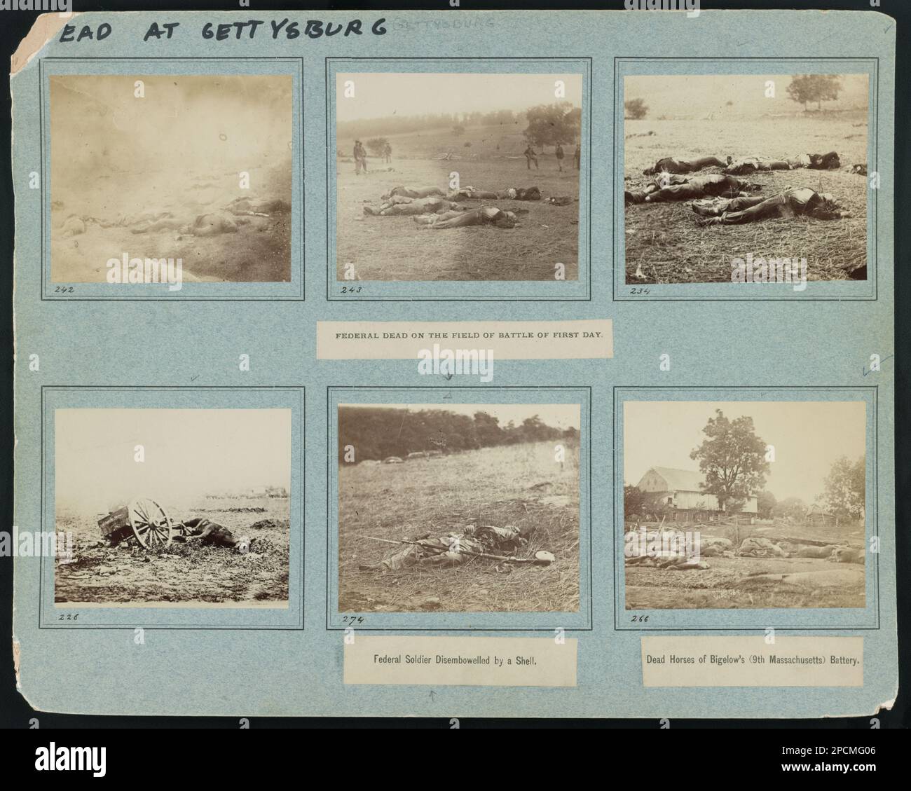 Federal dead on the field of battle of first day. Forms part of Civil ...