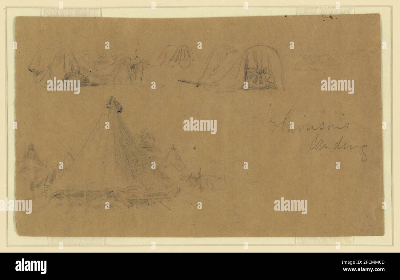 Harrisons landing. Morgan collection of Civil War drawings. Military ...