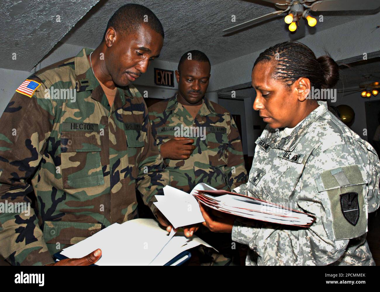 U.S. Virgin Islands National Guard officers, from left, 1st Lt. Arthur ...