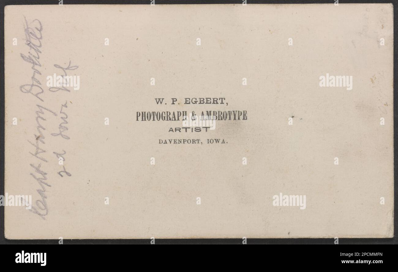 Captain Harry Doolittle, 2d Iowa Inf. / W. P. Egbert, photograph ...