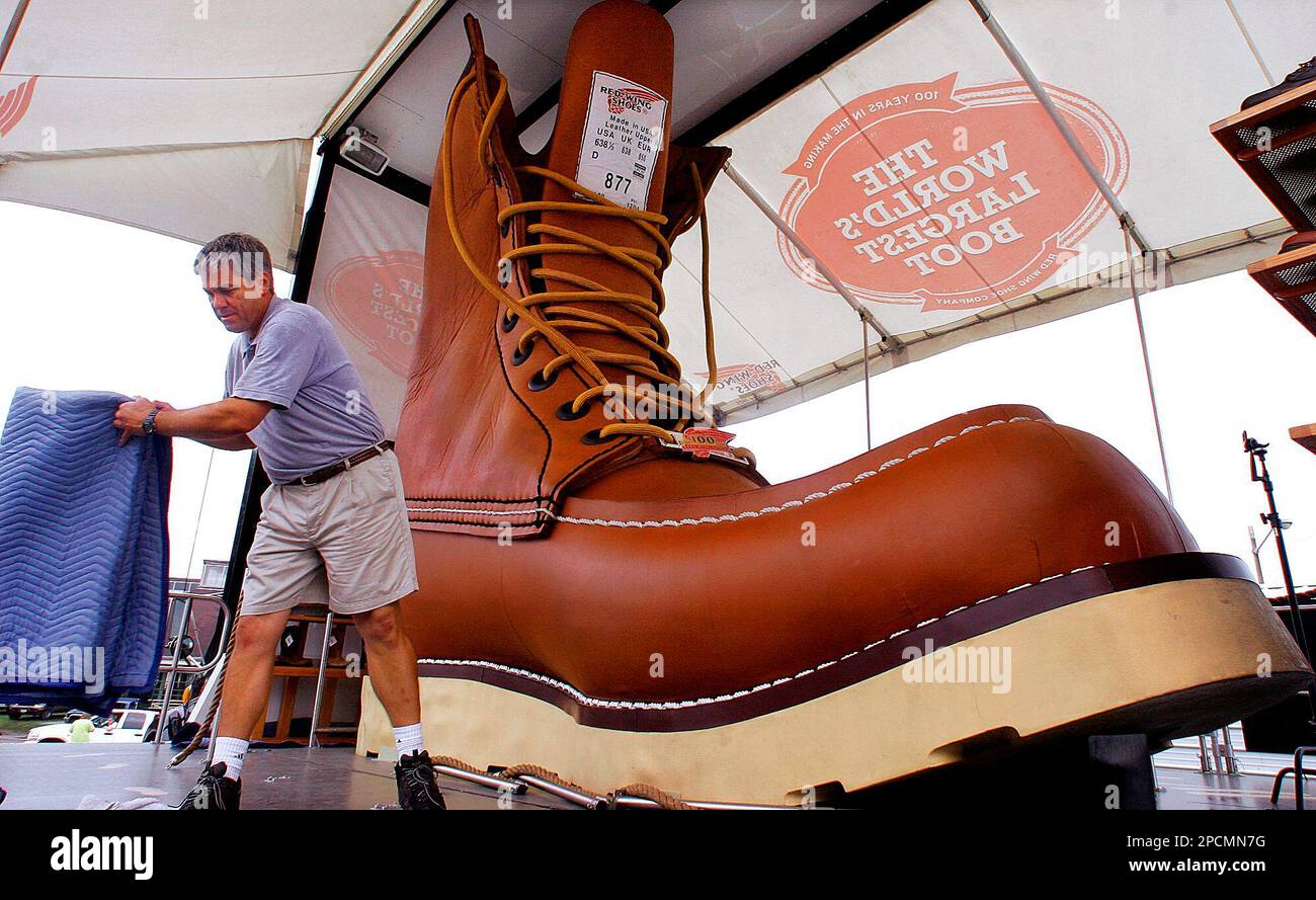 Bart Whaley removes a protective cover from what is described as the ...