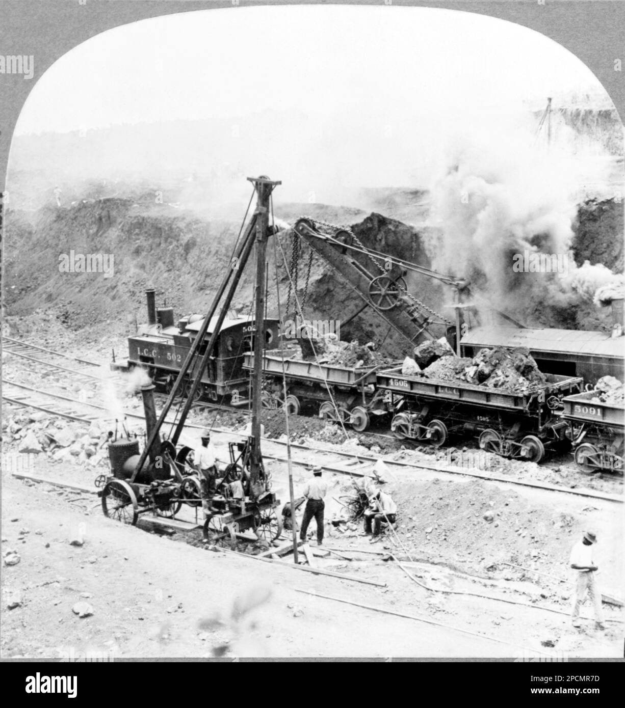 PANAMA : Digging the spillway at Gatun Dam, Panama Canal Zone , 1910 ...