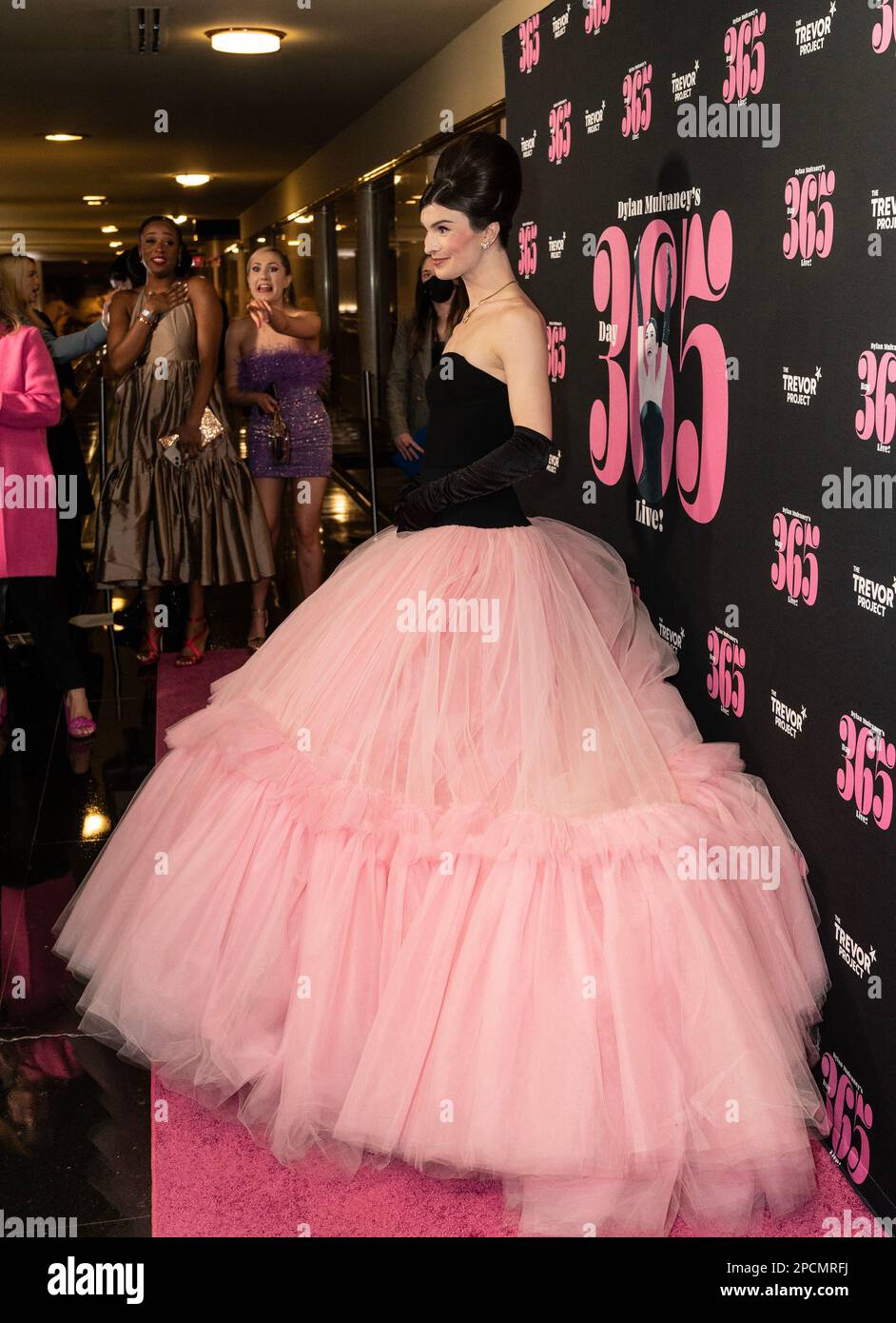 New York, USA. 13th Mar, 2023. Dylan Mulvaney wearing dress by ...