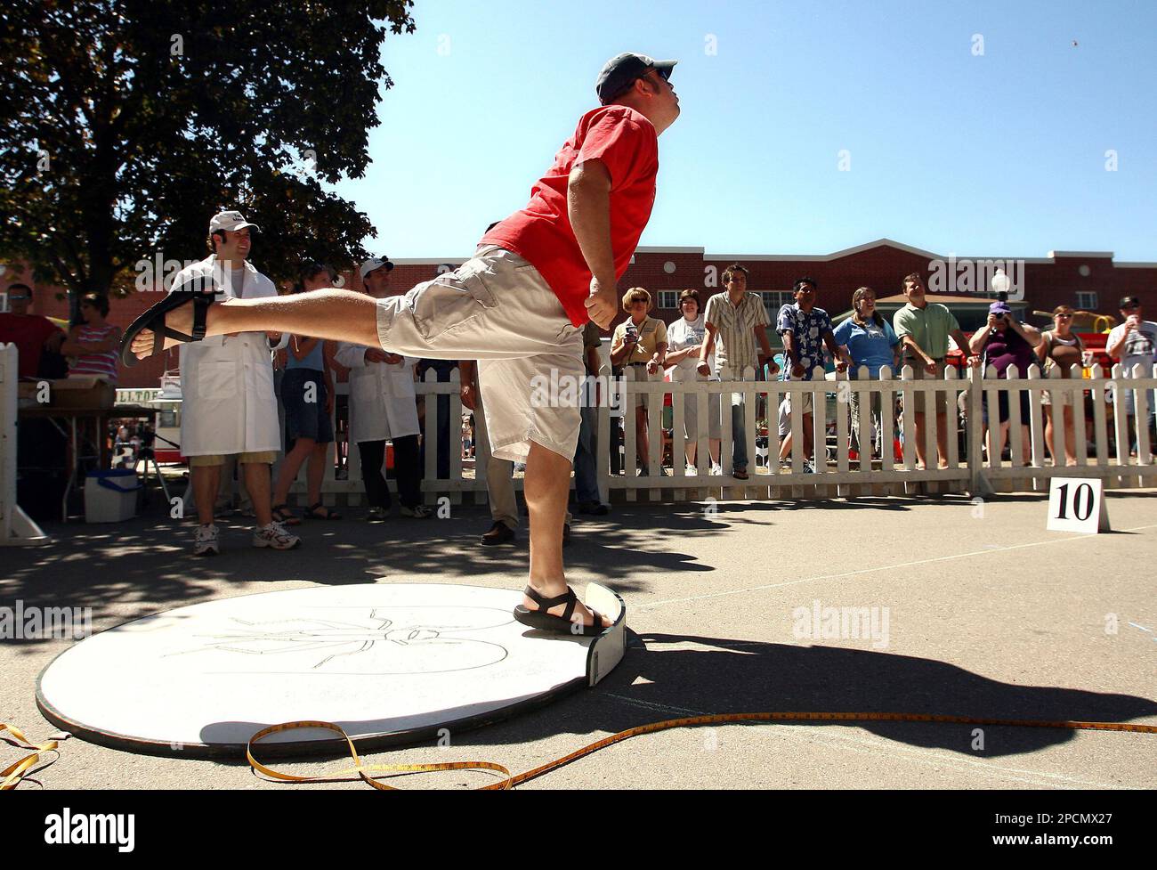 Sam Dobschuetz, of Indianapolis, uses body technique while spitting his ...