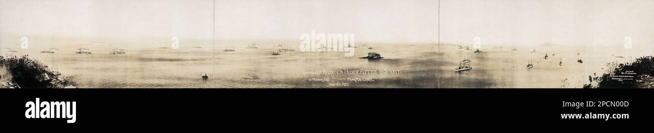 PANAMA : Atlantic and Pacific fleets, U.S. Navy in Panama Bay , 1921 ...