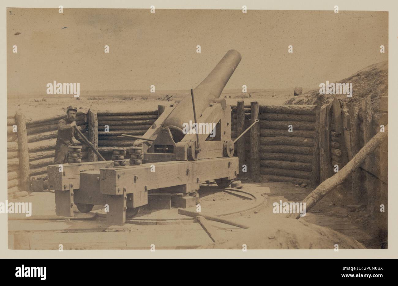 Rebel gun in front of "Fort Hell," April 1865. Title from item ...