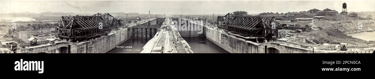 PANAMA , 1913 : Gatun Locks, Panama Canal , 1913 - GEOGRAPHY ...